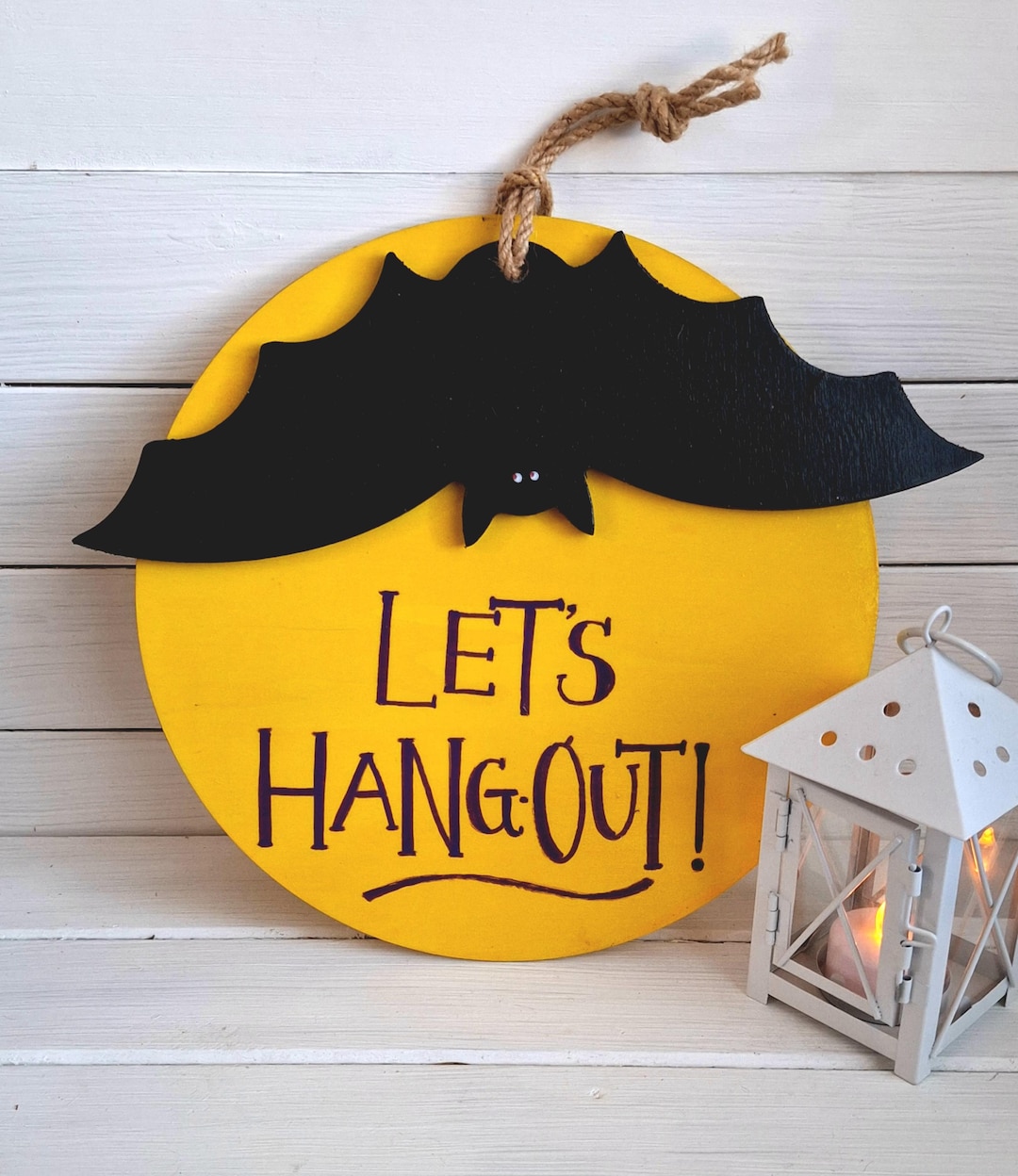 Bat Sign, Let's Hang Out, Bat Door Sign, Funny Bat Sign, Bat Wreath ...
