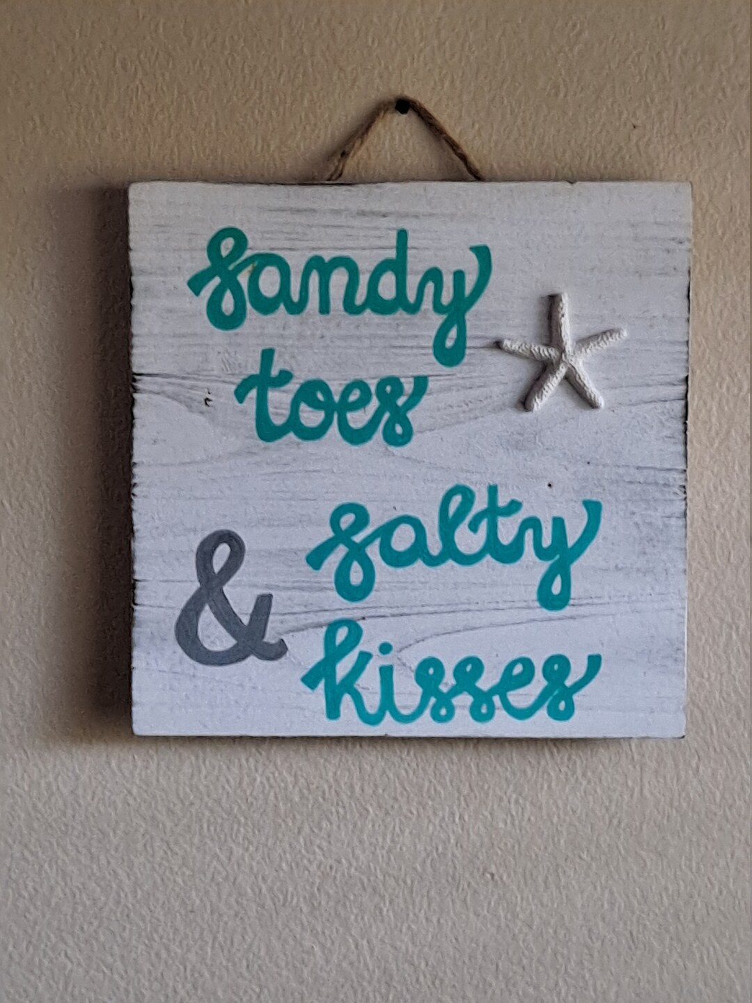 Sandy Toes and Salty Kisses Sign, Coastal Sign, Pallet Sign - Etsy