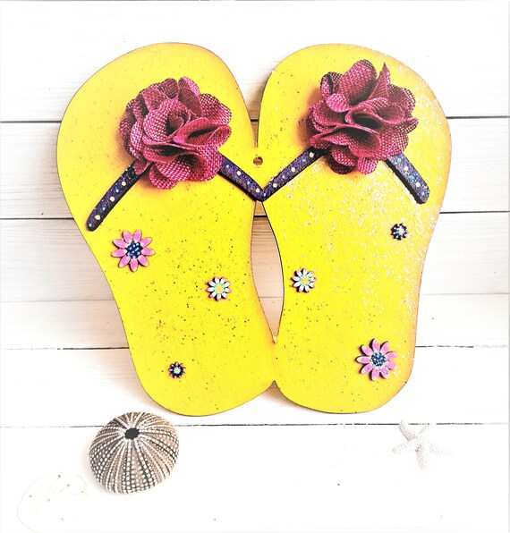 Hand Decorated Flip Flops