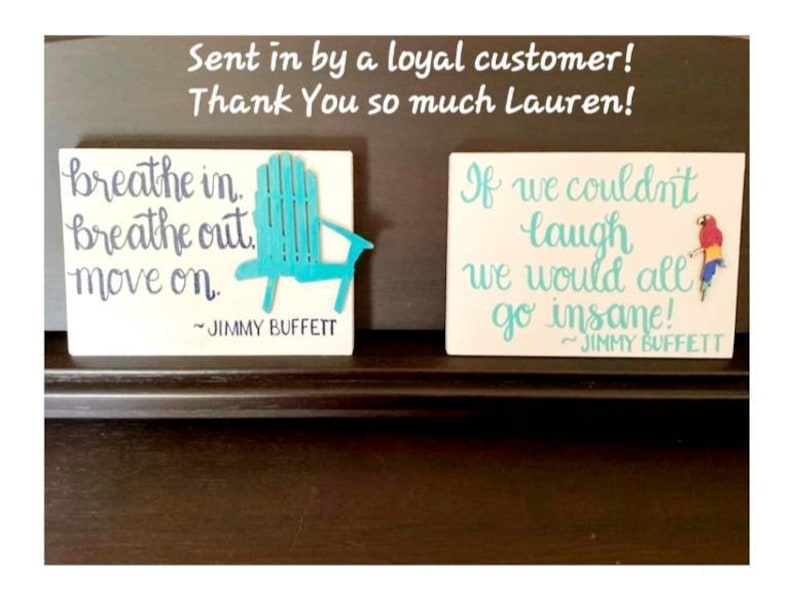 Hand Painted Jimmy Buffett Sign: If We Couldn't Laugh We Would All Go ...