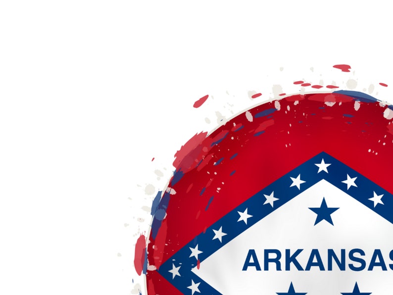 Arkansas State Flag Digital Printable Art, Minimalist Red, White ...