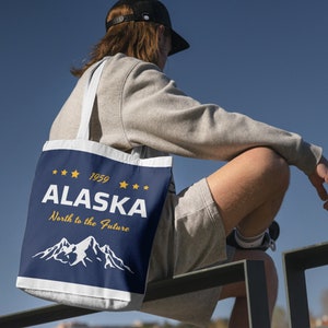 Alaska Mountain Landscape Printable Art, Minimalist Navy Blue, Gold ...