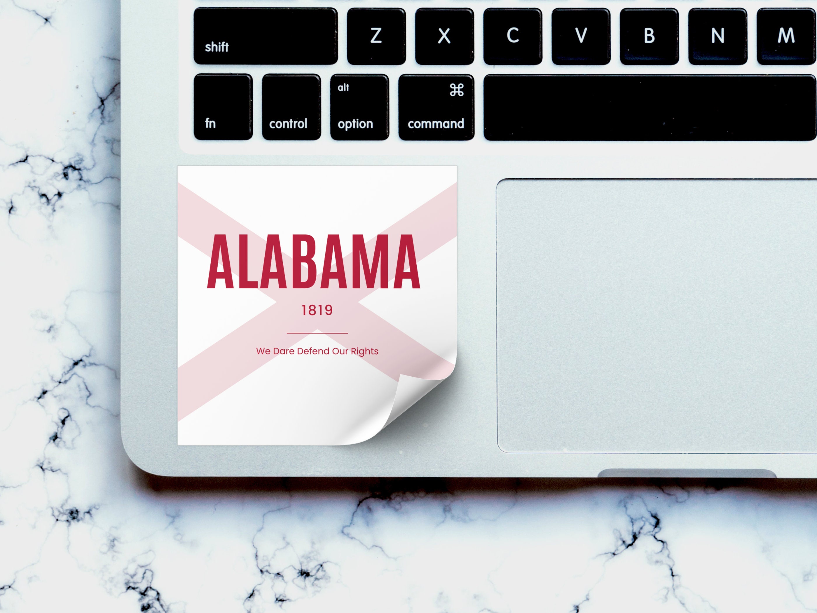 Alabama State Flag Printable Art, Minimalist Design With Simple Red ...