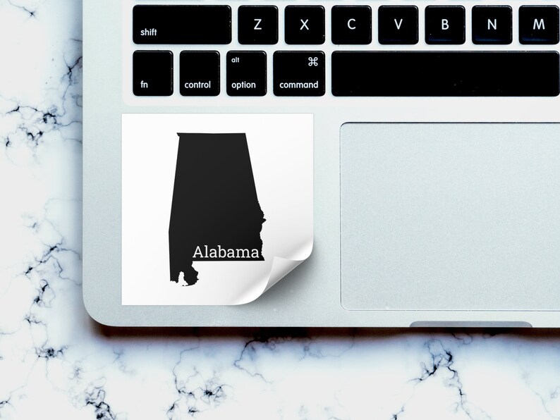Alabama Minimalist Map - Printable Art in Black & White - Instant ...