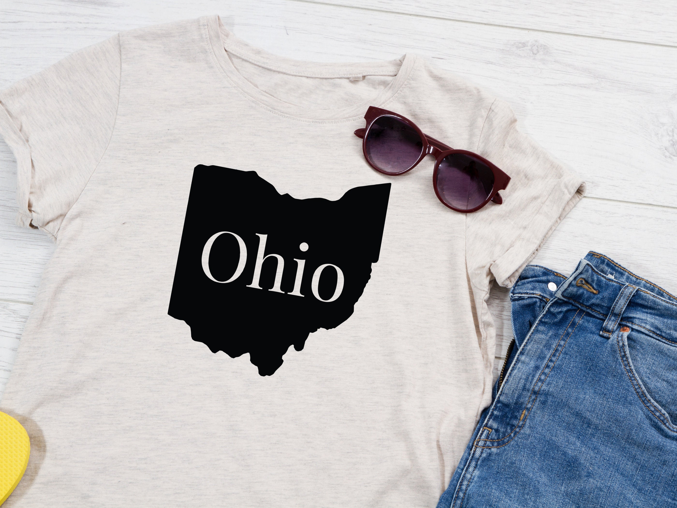 Ohio State Map SVG Bundle Serif Fonts, Minimalist Design Instant ...