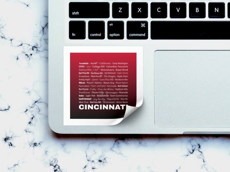 Cincinnati Neighborhoods Typography Printable Art, Digital Download ...