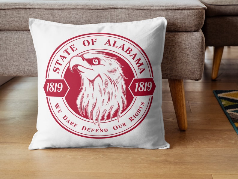 Alabama State Motto Digital Download, Red & White Serif Sans, Serif ...