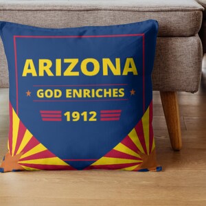 Arizona Flag Digital Printable Art, Minimalist Yellow, Blue, Red ...