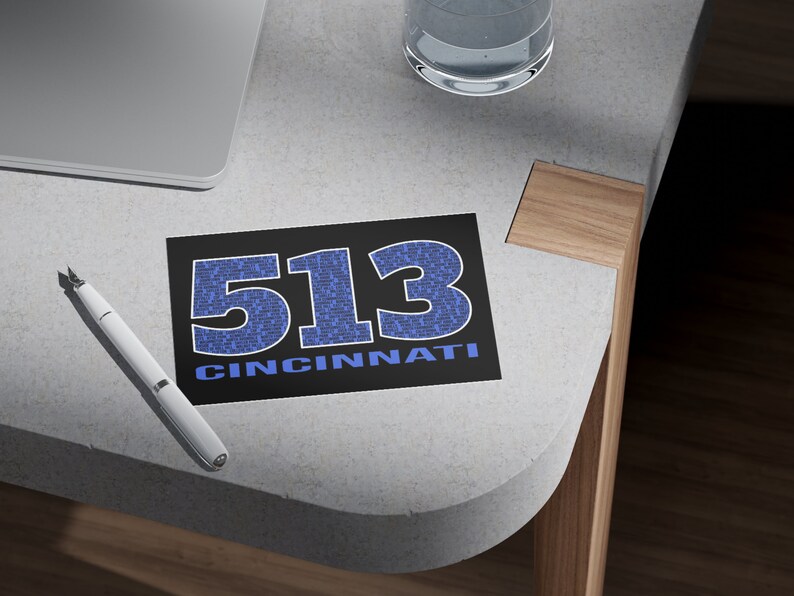 Cincinnati Neighborhoods Digital Art Print, Black, Blue, & White Ohio ...