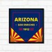 Arizona Flag Digital Printable Art, Minimalist Yellow, Blue, Red ...