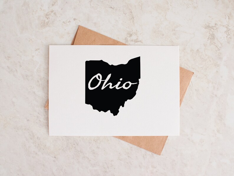 Ohio SVG Cut Files Bundle Digital Download, Script Fonts, State Shape ...
