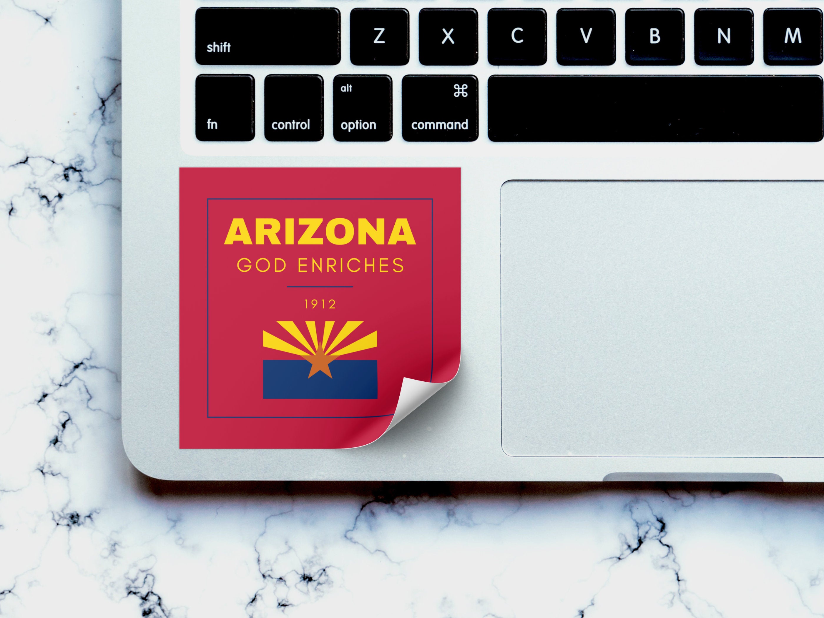 Arizona Flag Digital Printable Art, Minimalist Red, Yellow, Blue ...