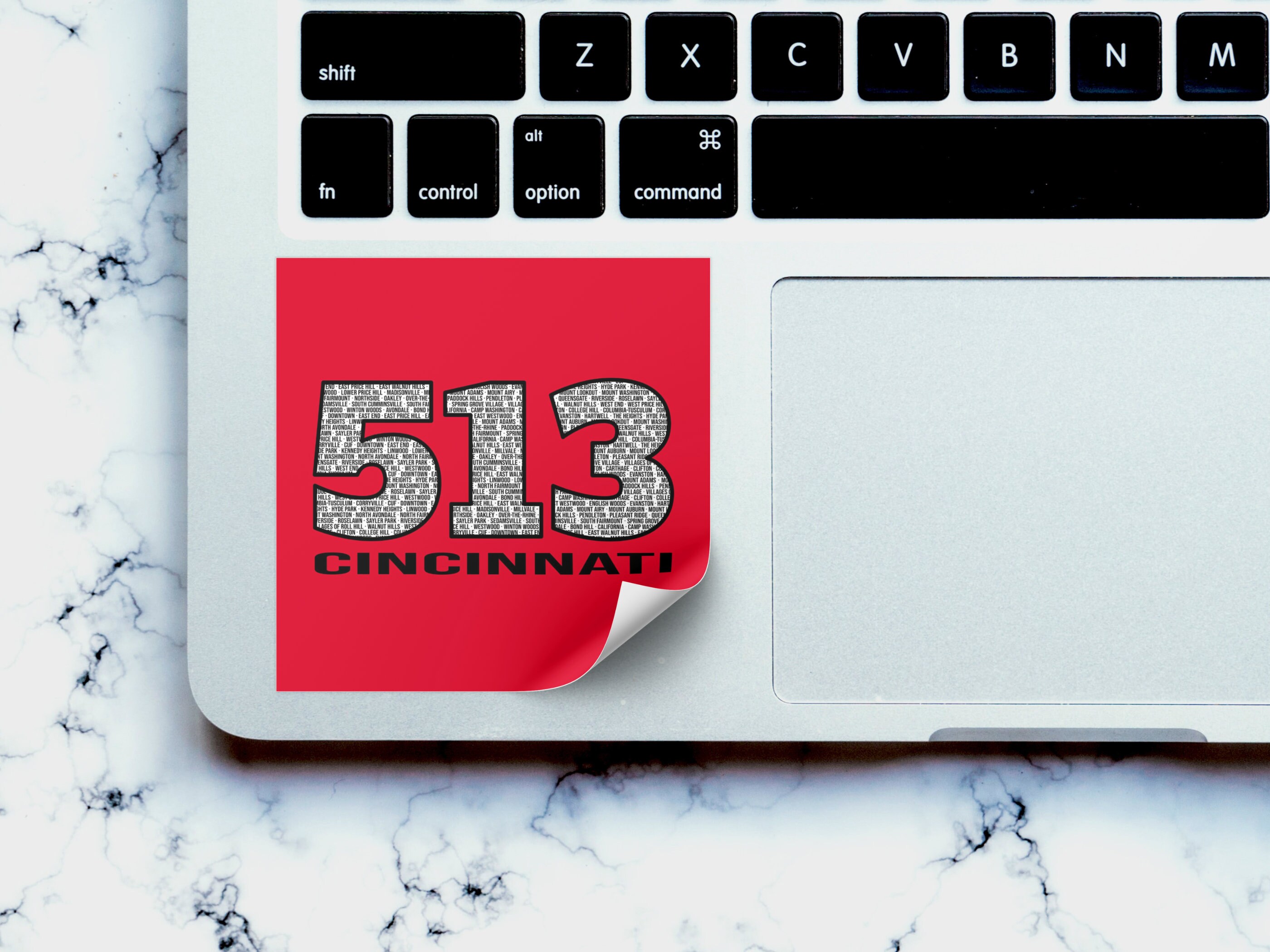 Cincinnati Neighborhoods Digital Art Print, Red, Black, & White Ohio ...