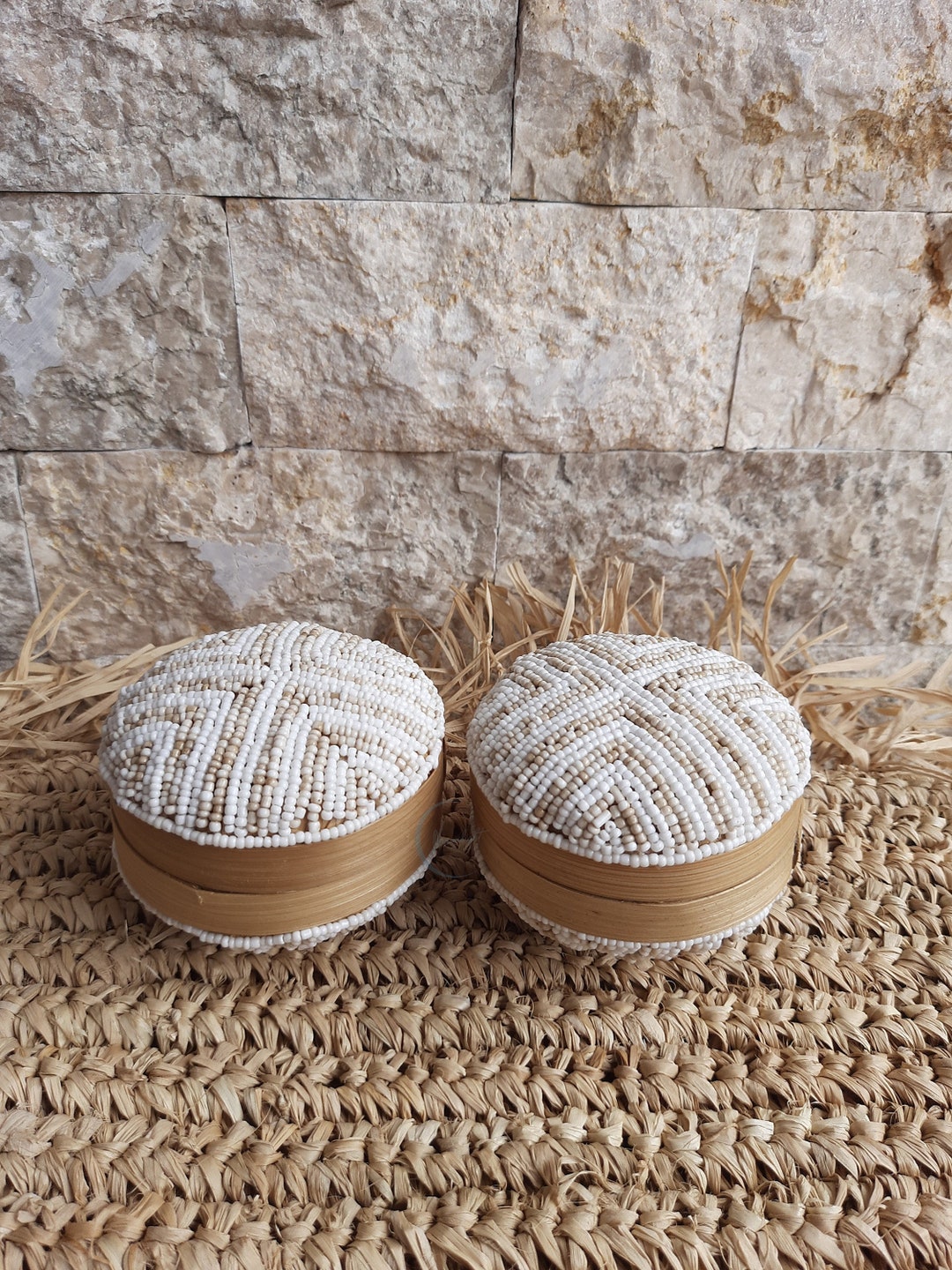 Bali Beaded Baskets, Bali Handmade, Bamboo Baskets - Etsy