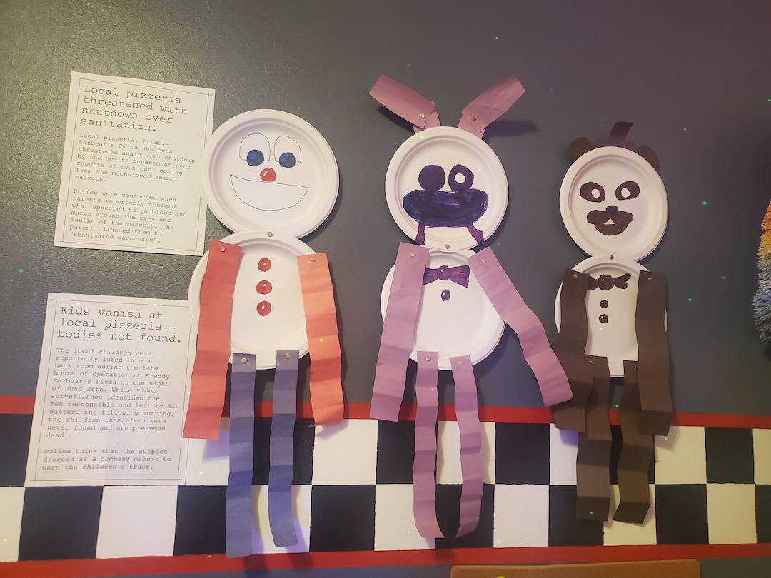Five Nights at Freddy's Paperpals - Etsy
