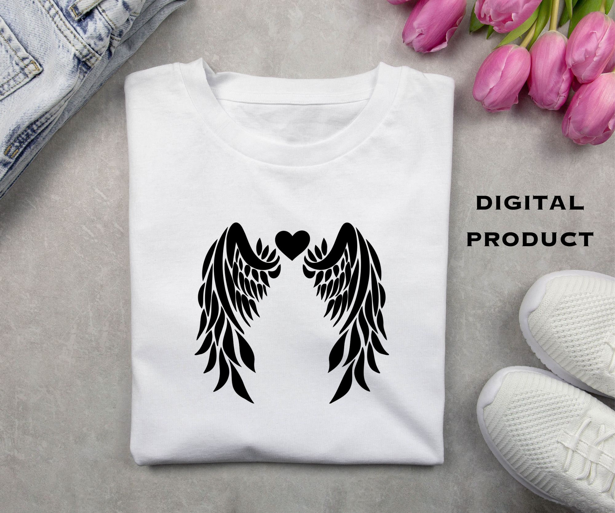 Angel Wings SVG, Digital Download, Feathers PNG, Transparent Vector ...