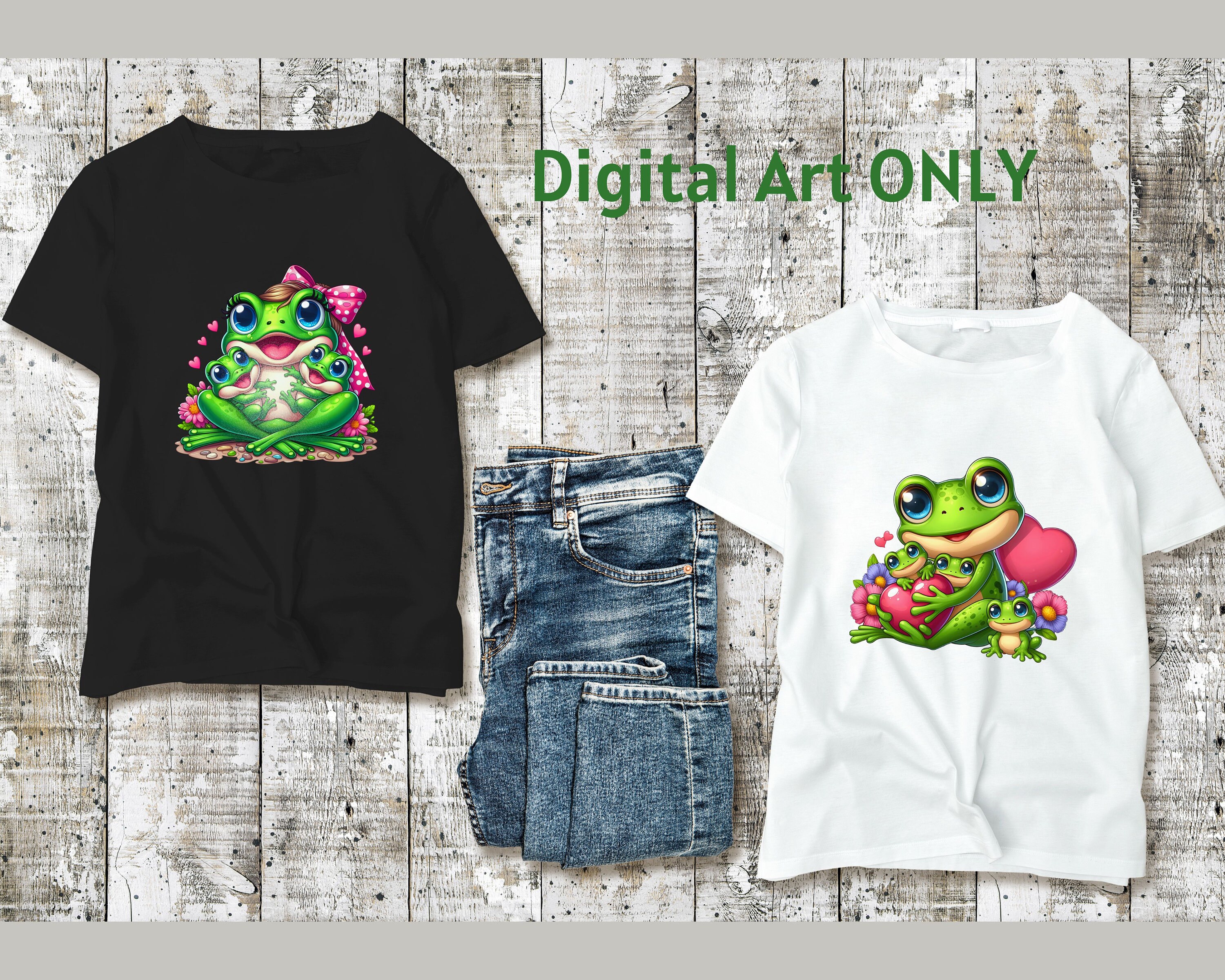 Frog PNG Bundle, Kids Clipart, Lily Pad, Cute Frogs, Cute Watercolor ...