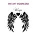 Angel Wings SVG, Digital Download, Feathers PNG, Transparent Vector ...