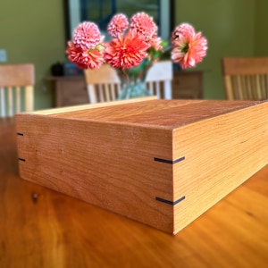 Cherry Wood Keepsake Box With Sliding Lid, Personalized Gift, Large - Etsy