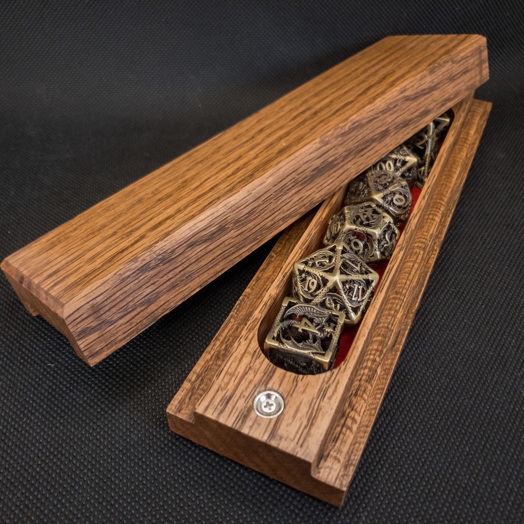 Hand Made Wooden Dungeons and Dragons Dice Vault - Etsy
