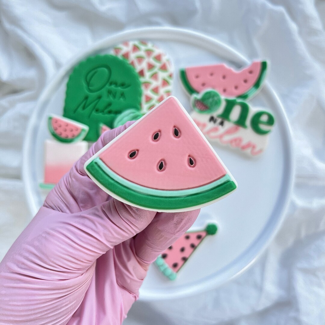 Melon 1/4 Cookie Stamp Embosser With Cutter - Etsy