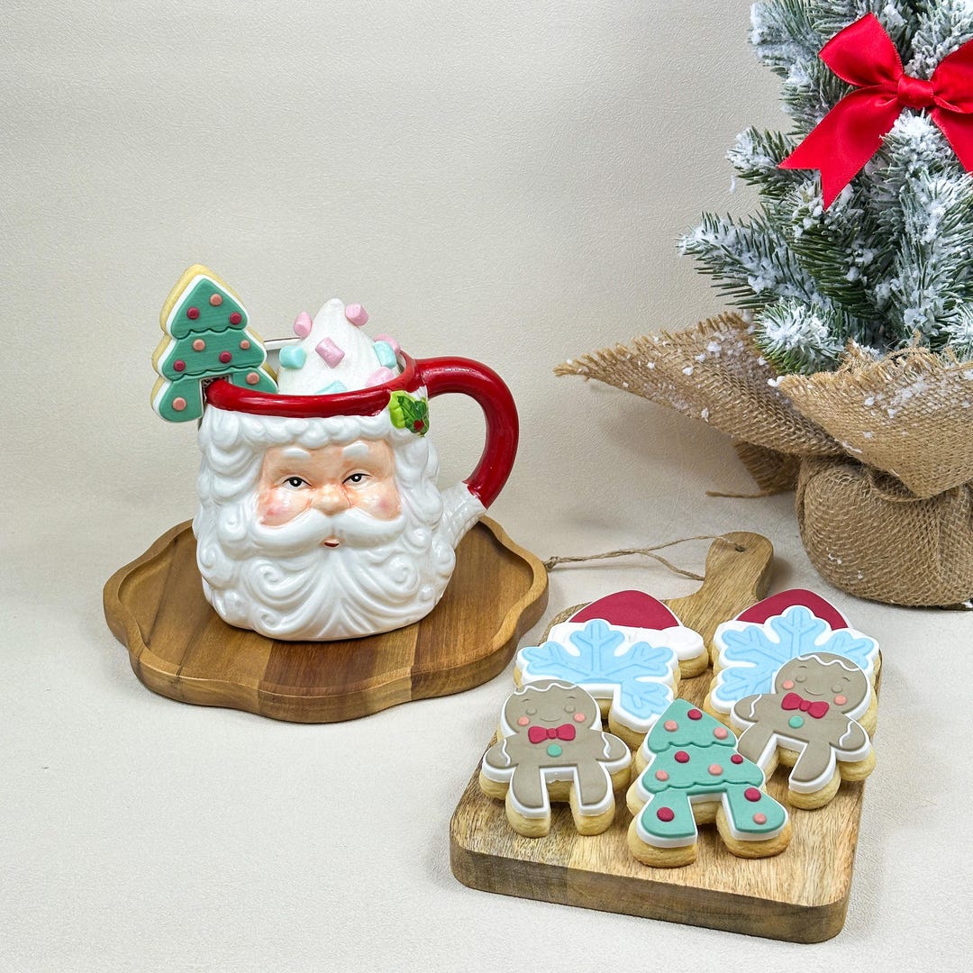 Christmas Hot Chocolate Topper Set – Cookies for the Mug Rim Cookie ...