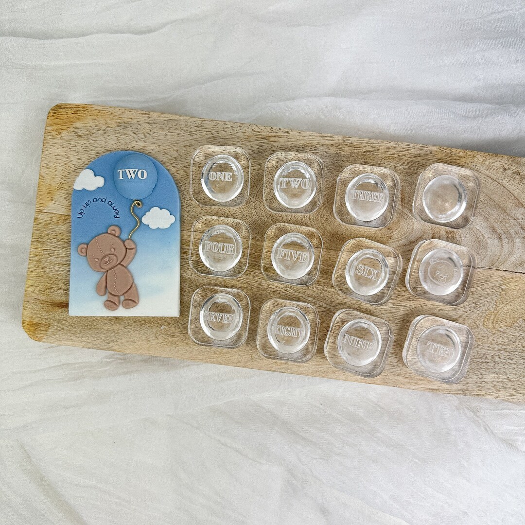 3D Sphere Balloons Numbers Pop up Cookie Stamp Cookie Embosser - Etsy ...