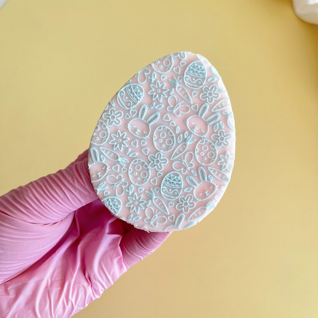 Easter Cookie Stamp Pattern Embosser Cookie Stamp - Etsy Hong Kong