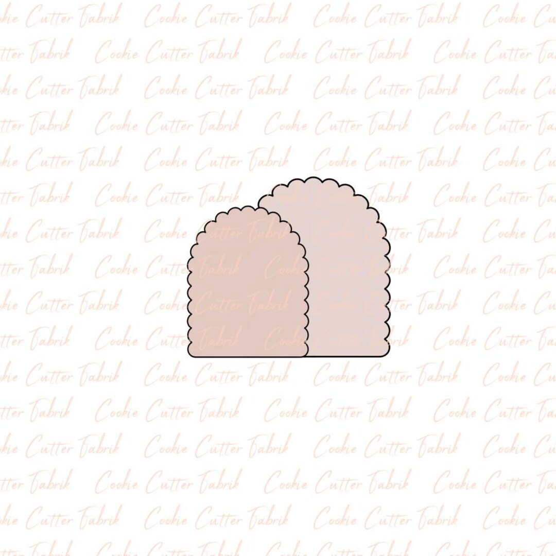 Double Arch Wavy Banner Double Arch Cookie Cutter - Etsy