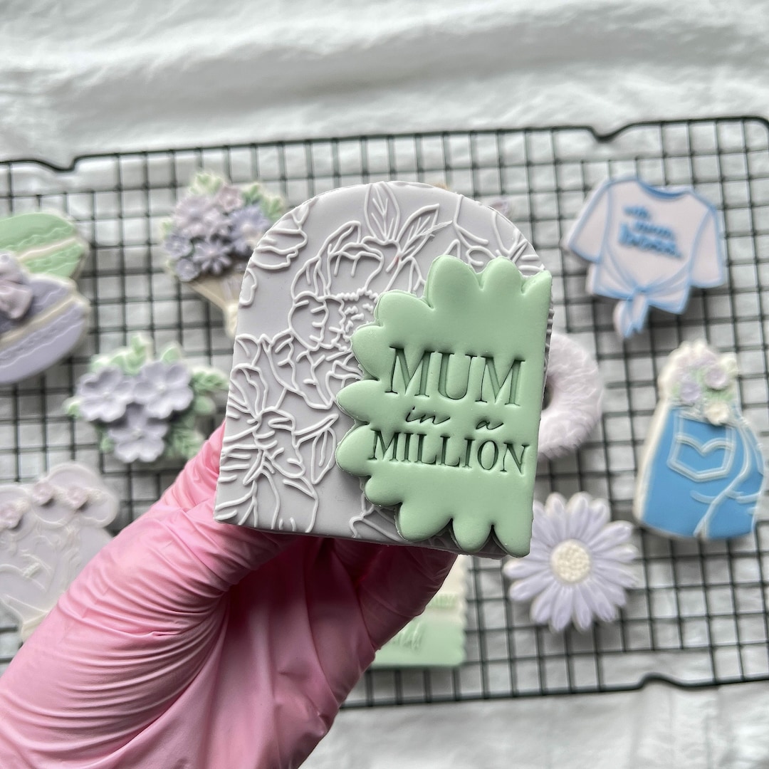 Mum in a Million Font Stamp Cookie Stamp - Etsy