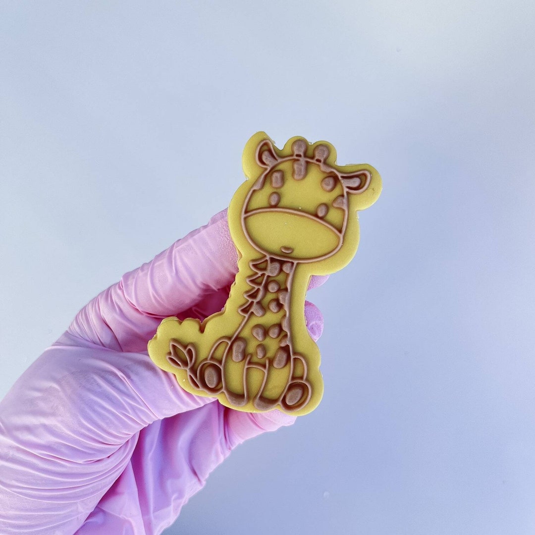 Giraffe Stamp & Cutter Embosser Stamp Fondant Stamp Safari Cookie ...