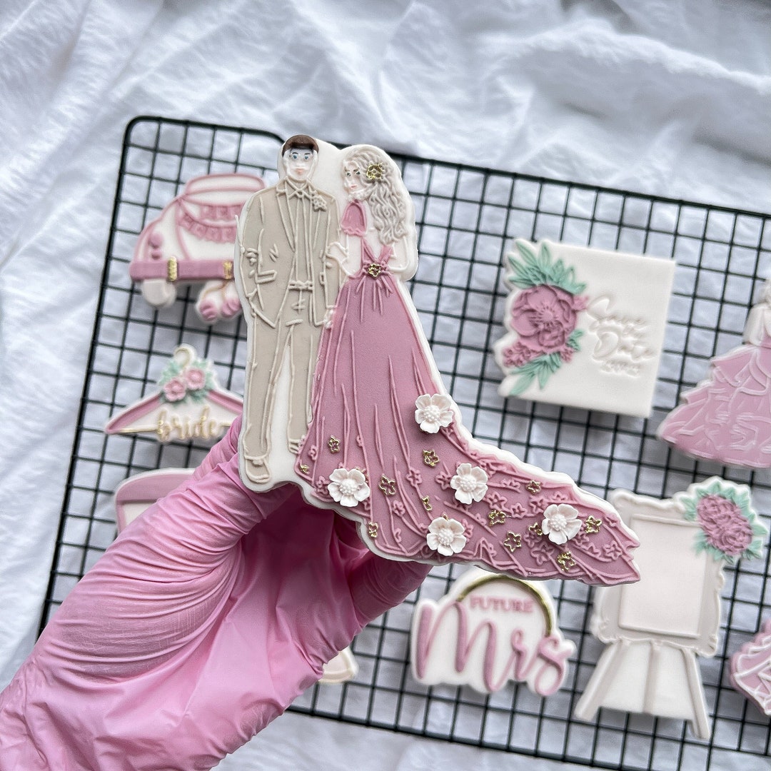 Bride and Groom XXL Cookie Cutter Embosser Stamp Wedding - Etsy