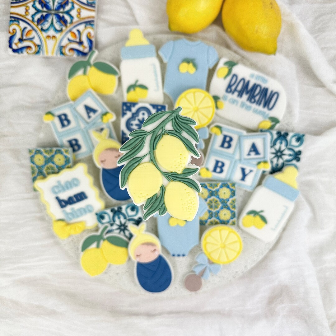 Minimalist Amalfi Baby Lemon Branch Embosser Stamp and Cookie Cutter ...