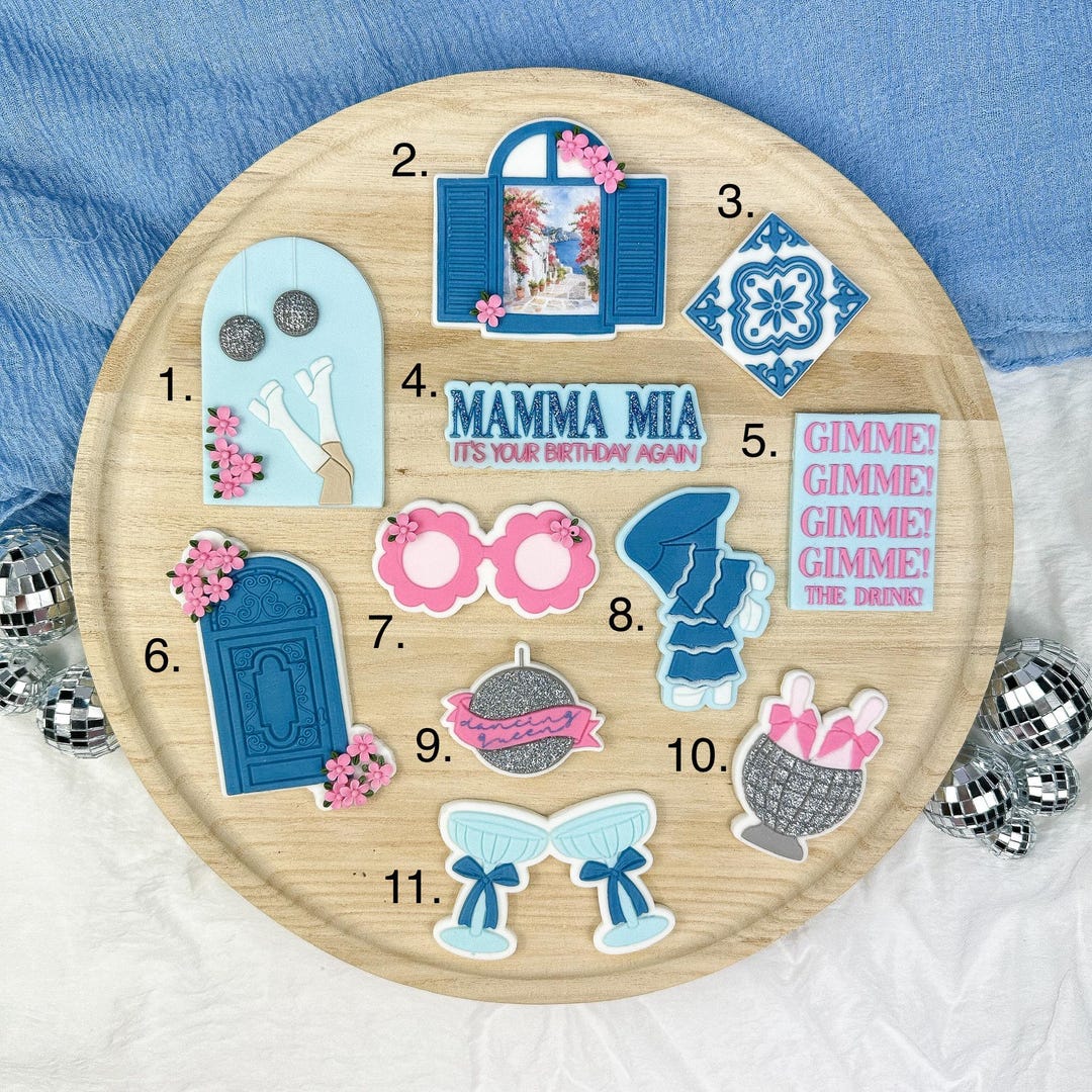 Mamma Mia Birthday Cookie Cutter & Stamp Set – Disco, Dancing, Dolci ...
