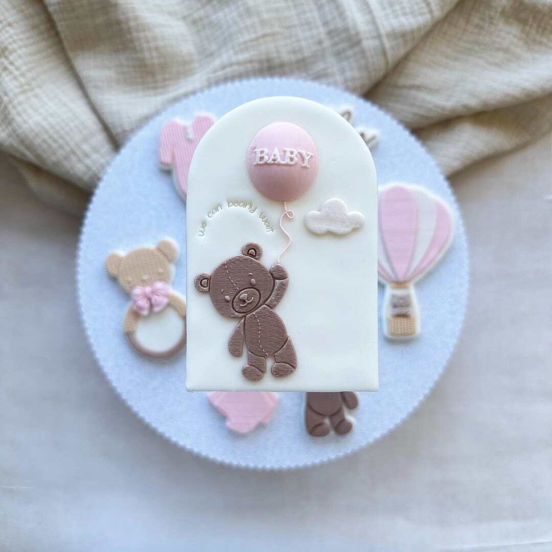 Baby Sphere and Font Stamp We Can Bearly Wait Embosser Stamp and Cookie ...