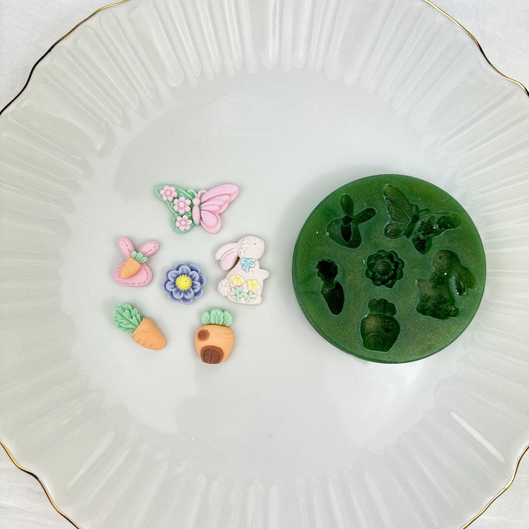 Cookiecutterfactory Easter Bunny Kisses Easter Wishes Silicone Mold ...