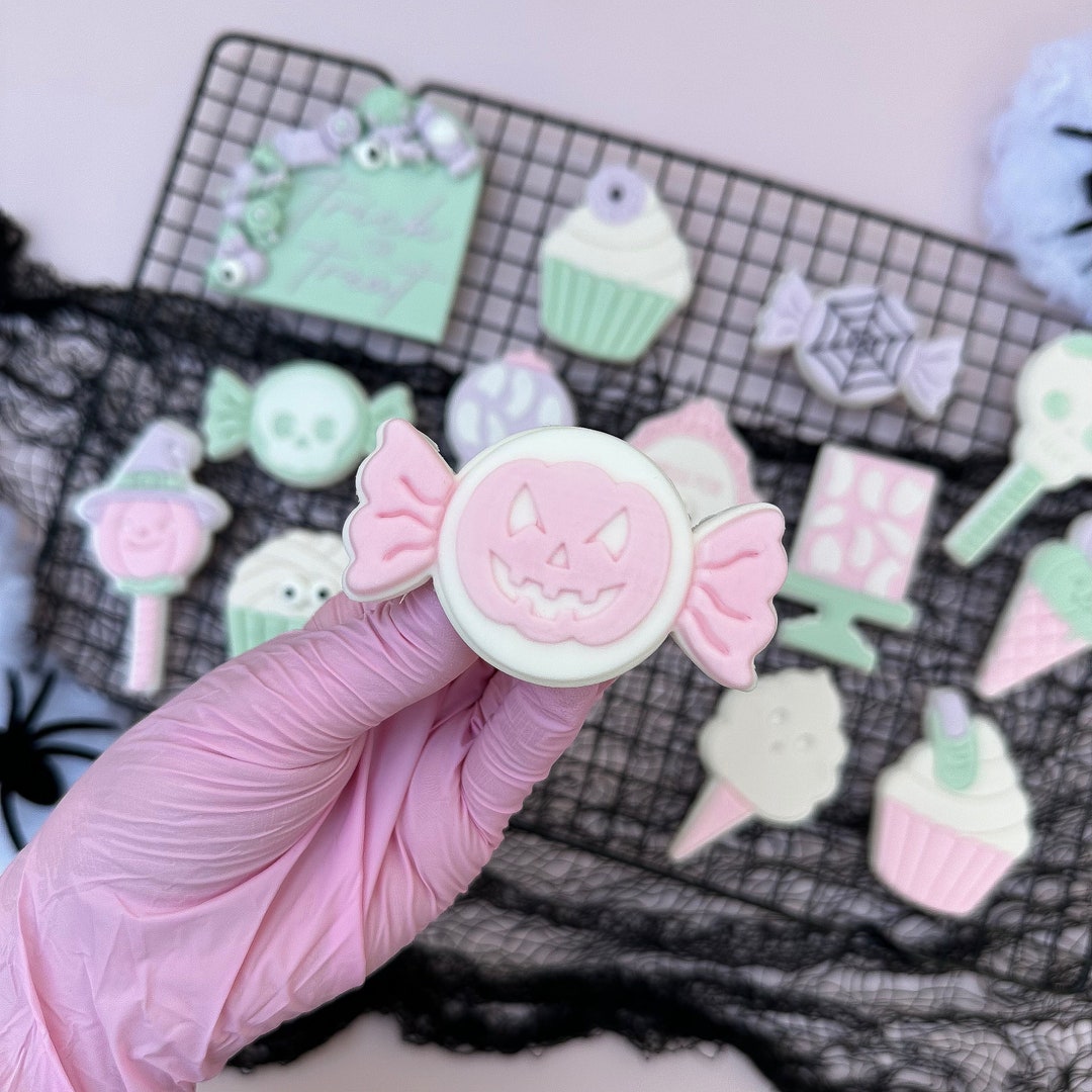 Candy Spooky Pumpkin Horror Candyland Fondant Embosser Cookie - Etsy