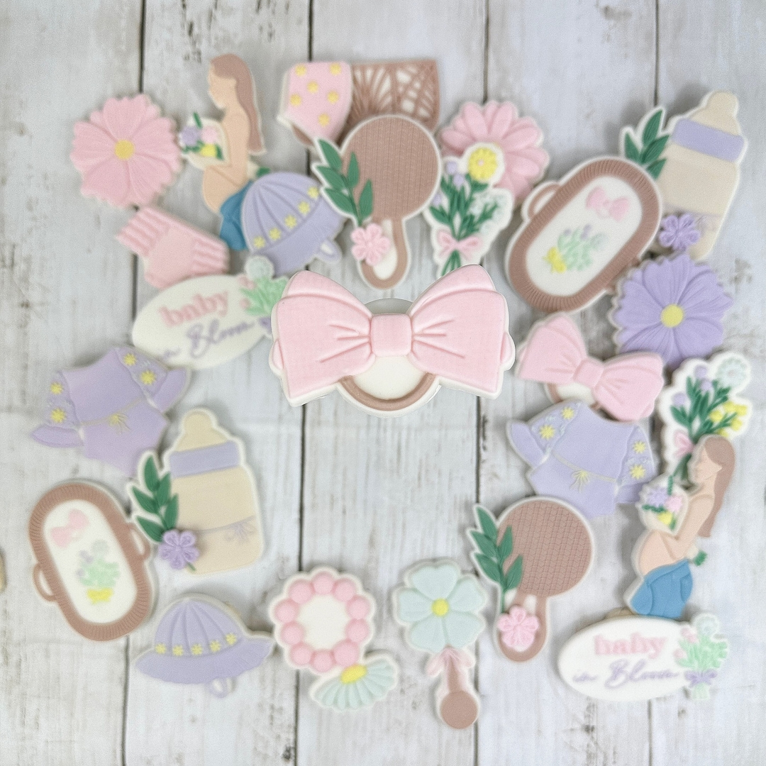 Baby Bow Baby in Bloom Embosser Stamp and Cookie Cutter Baby Shower ...
