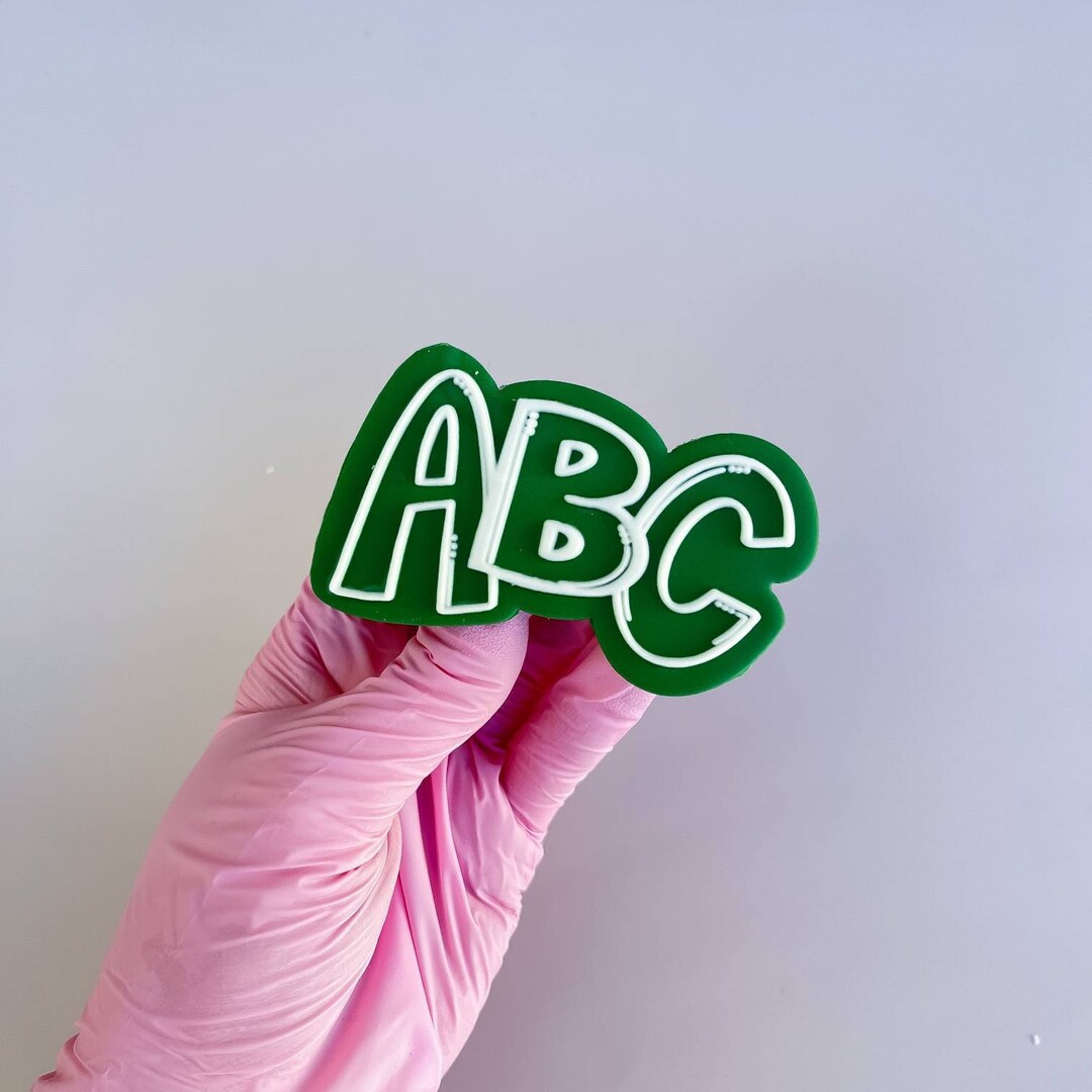 ABC Letters Cookie Embosser & Cutter Fondant Stamp School Enrollment - Etsy