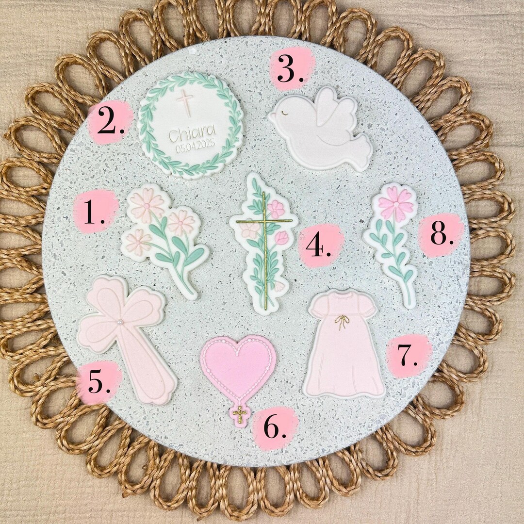 Baptism / Baptism Cookie Cutter Set – Girl Edition | 8-piece Acrylic ...