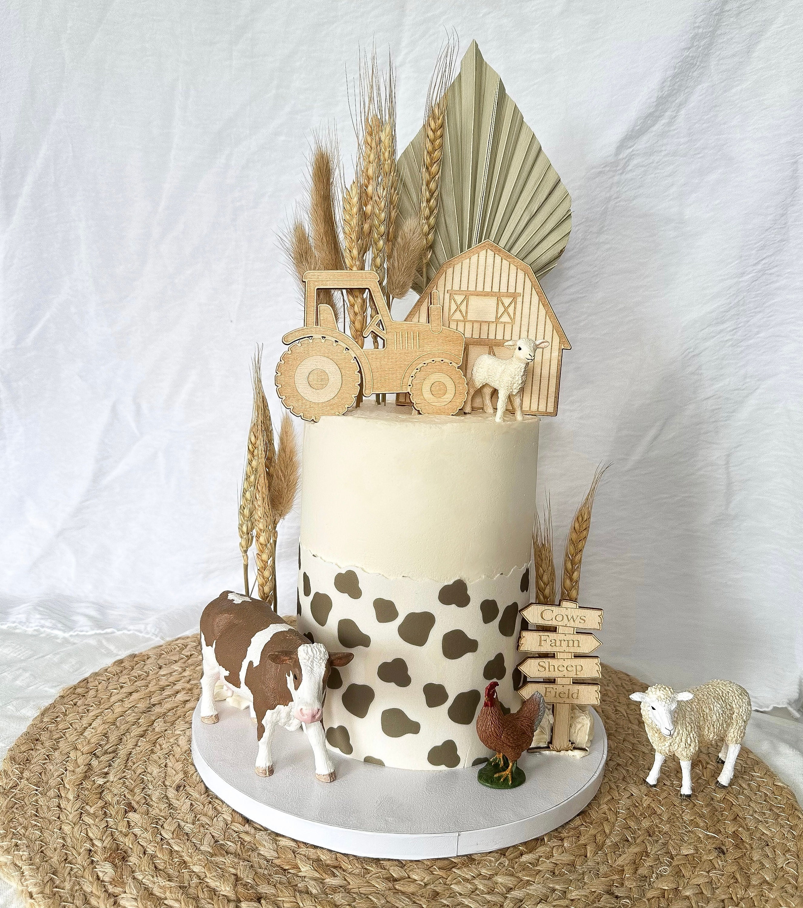 Holz Cake Topper Set Farm Bauernhof - Etsy