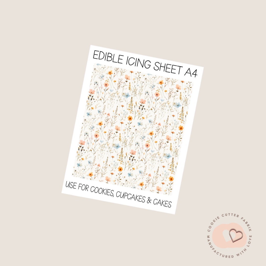 Premium Fondant Paper Sheet A4 Wildflower 3 - Etsy