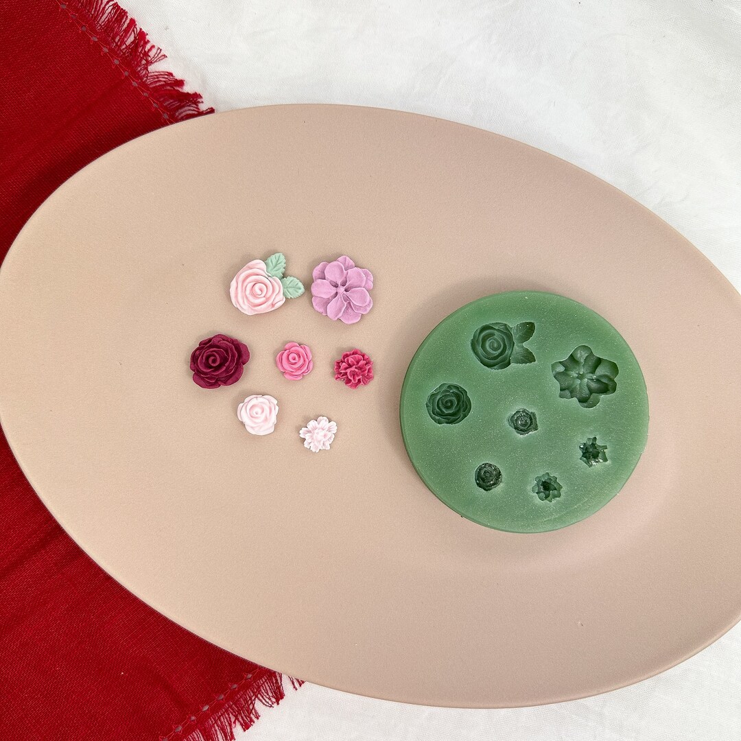 Cookiecutterfabrik Valentines Day Silicone Mold Floral Mix - Etsy