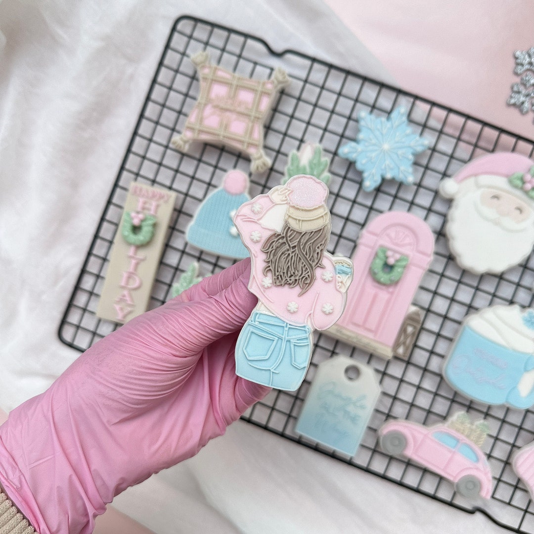Cozy Girl Pop up Embosser Cookie Stamp With Matching Cookie Cutter ...