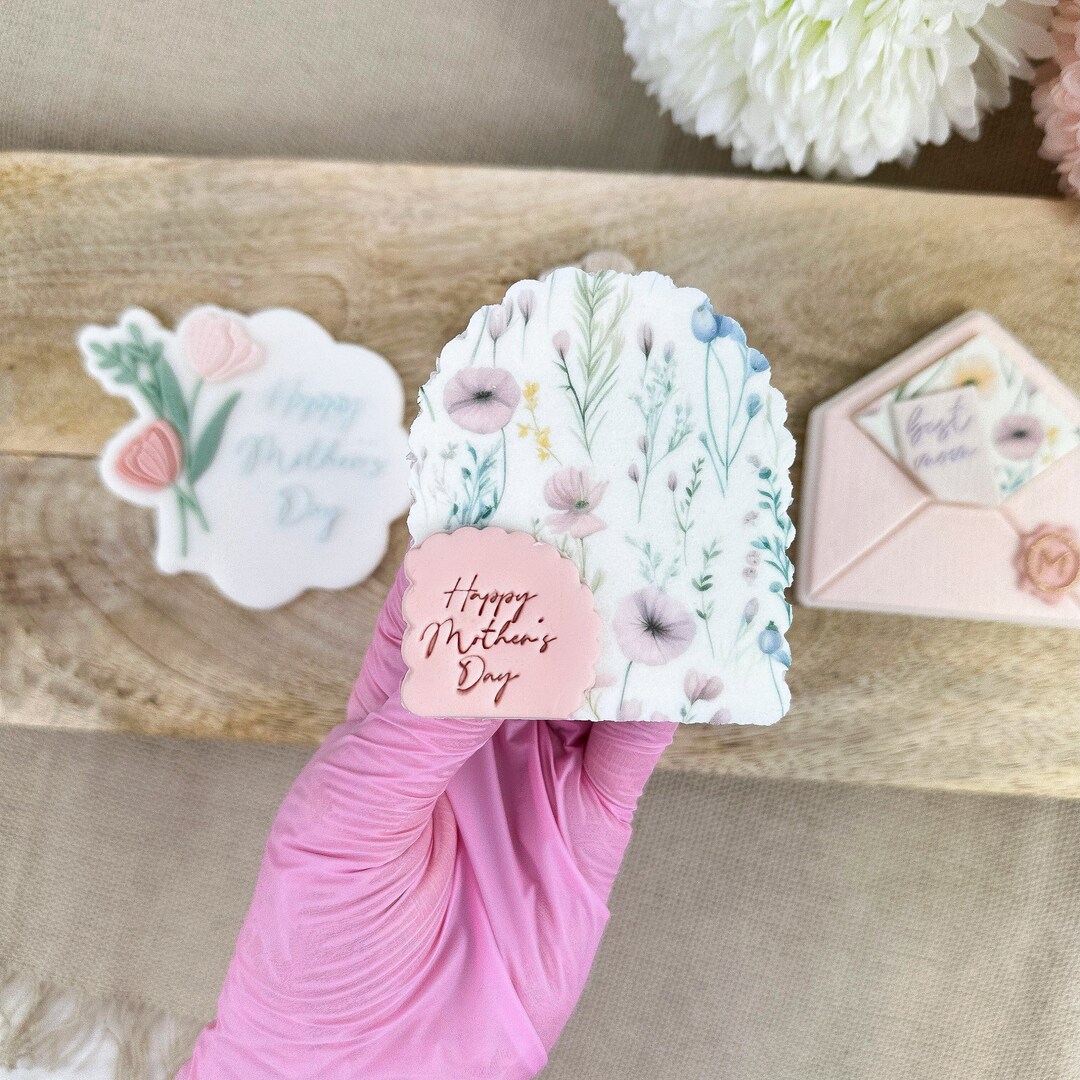 Happy Mothers Day Micro Font Stamp Cookie Stamp - Etsy