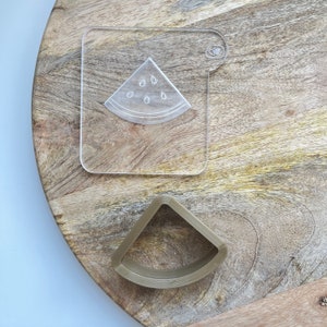 Melon 1/4 Cookie Stamp Embosser With Cutter - Etsy