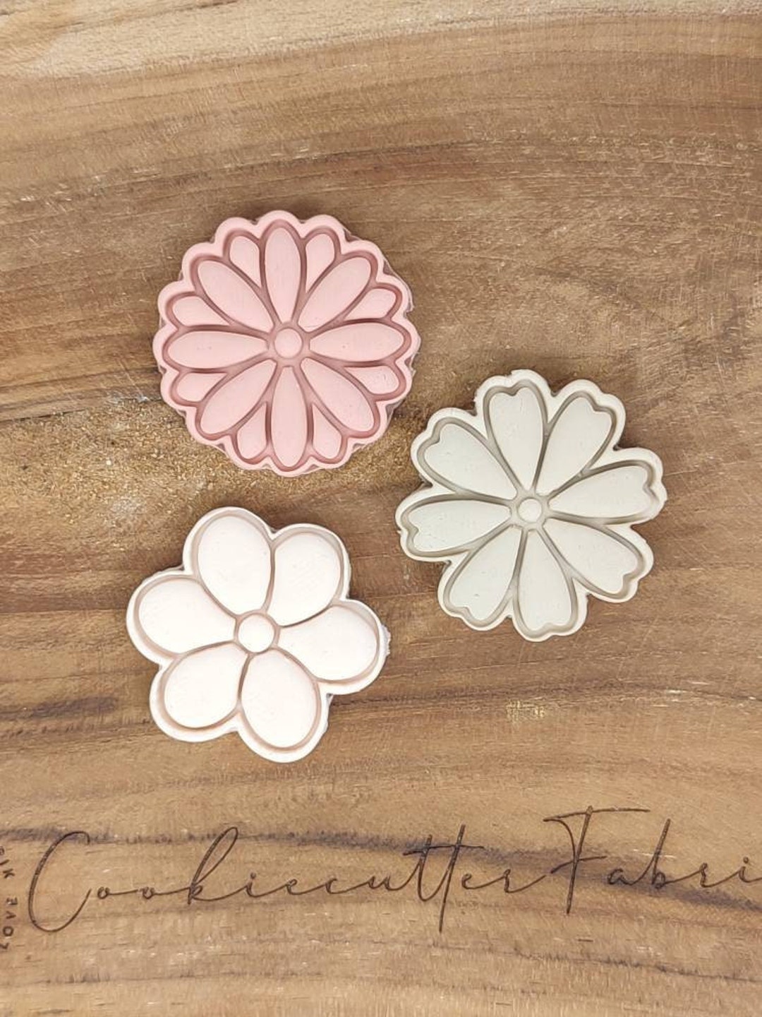 Mini Flowers Imprint Stamp Cutter Fondant Stamp Cookie Stamp Polymer ...