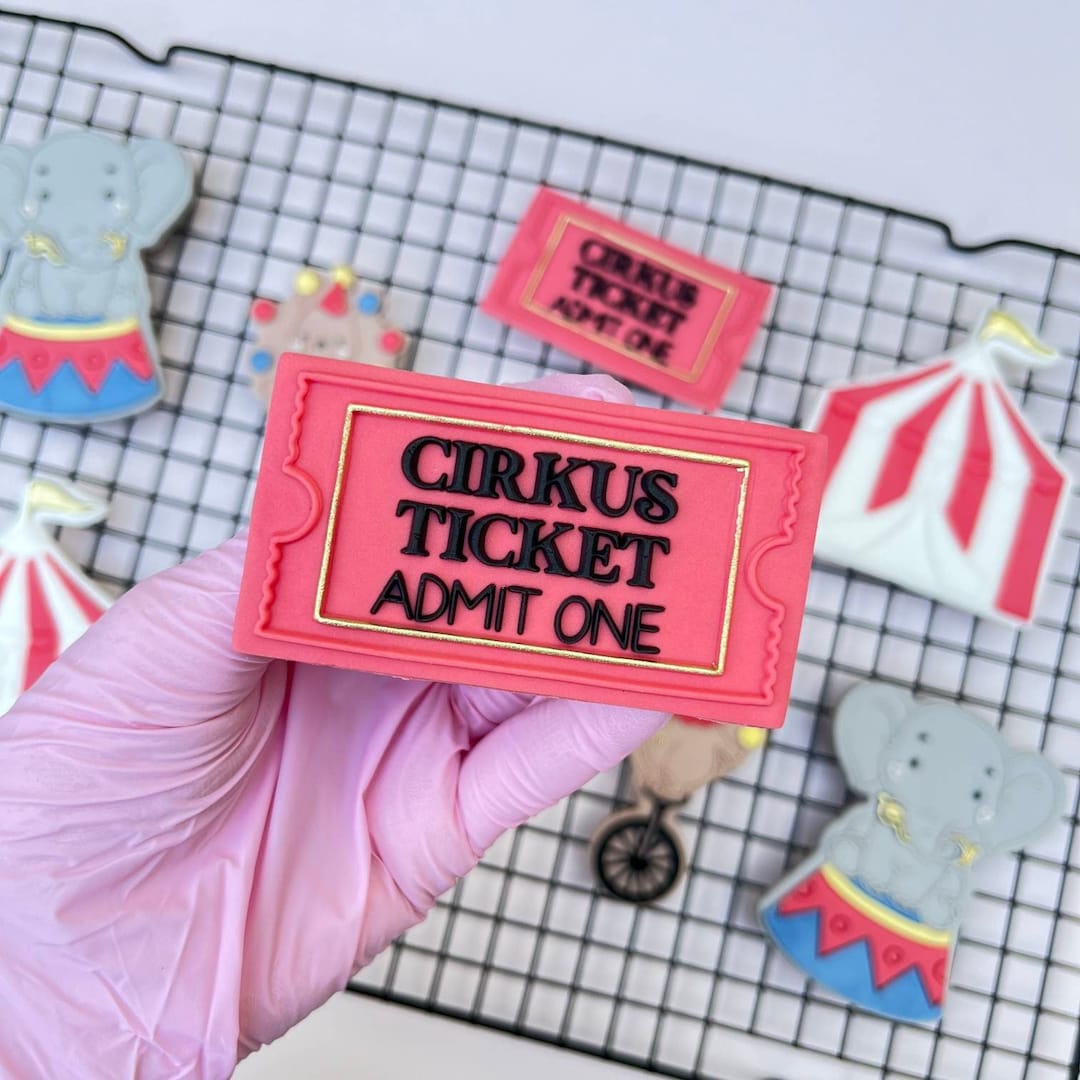 Circus Ticket Cookie Cutter & Embosser Stamp - Etsy
