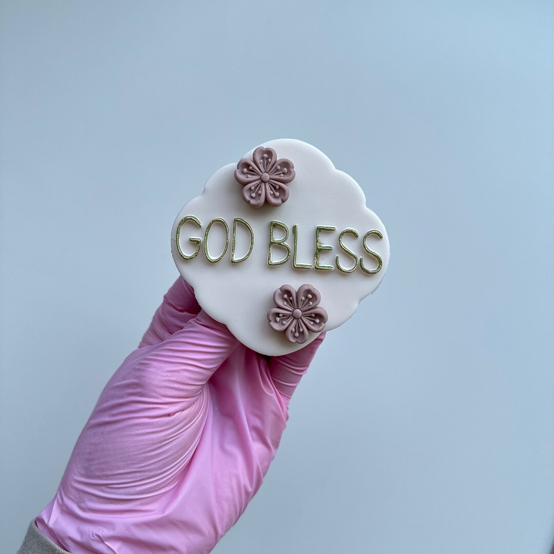 God Bless Embosser Stamp Fondant Stamp - Etsy