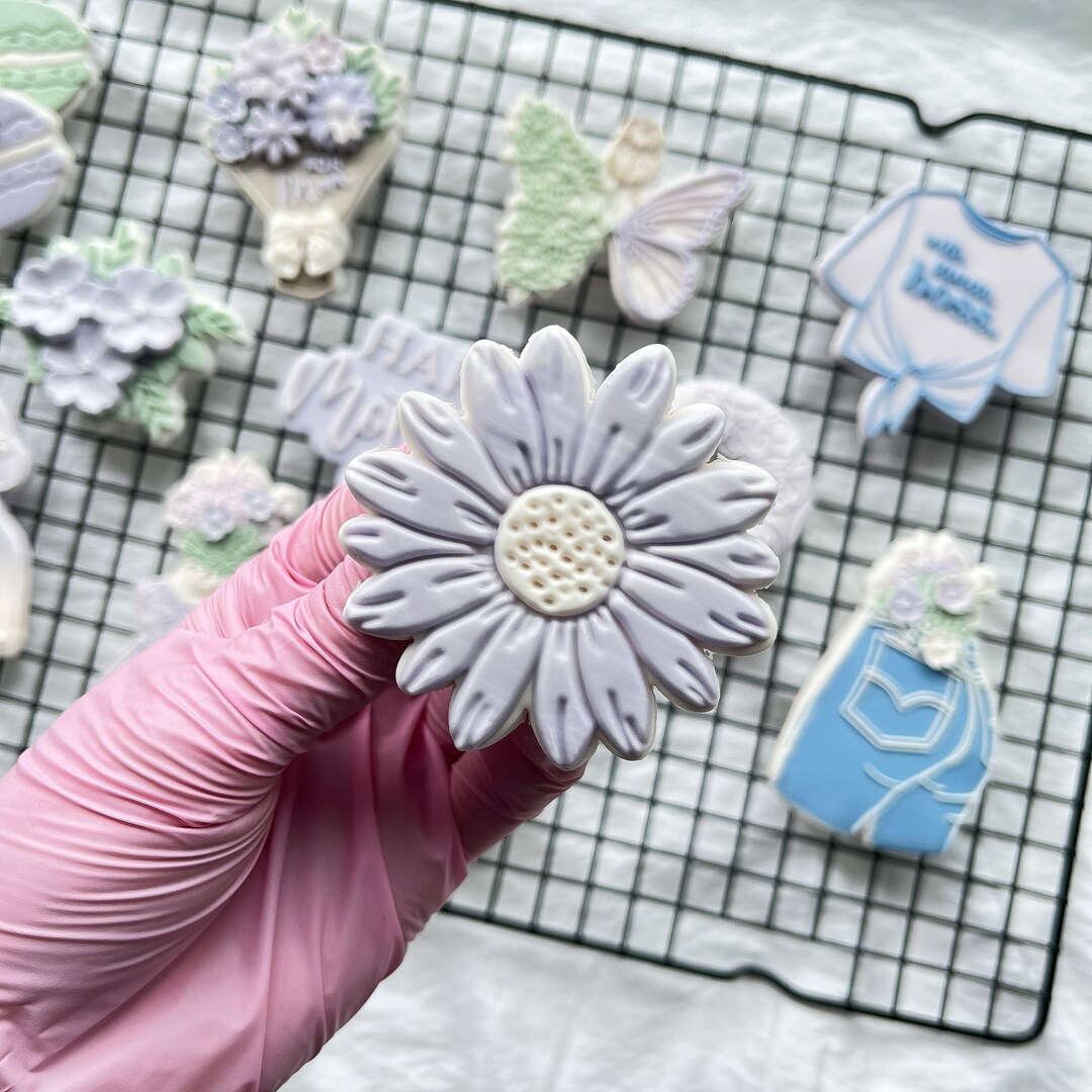 Pop up Daisy Flower Embosser Cookie Stamp With Cutter - Etsy